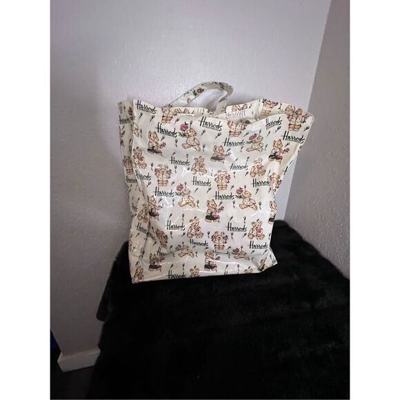 Harrods | Bags | Harrods Teddy Bear Pattern Logo Large Capacity Square ...